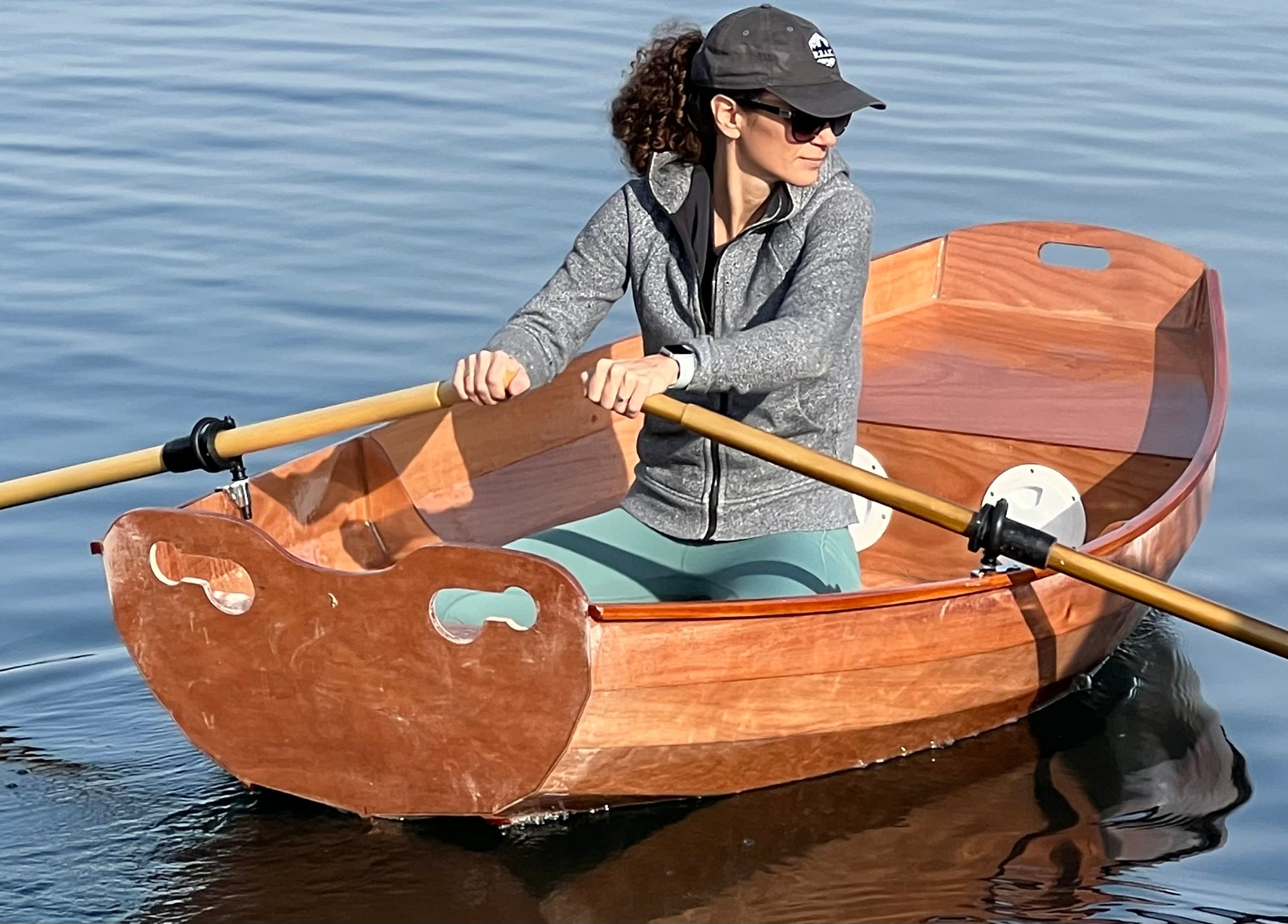 Wooden Oxford Wherry Rowboat Built From Plans - Angus Rowboats