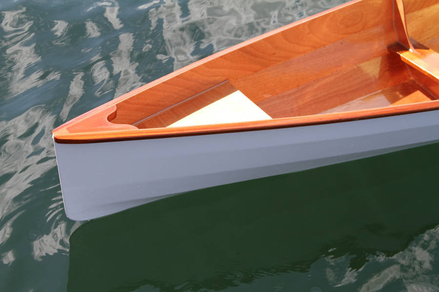 Classic Wooden Oxford Wherry Rowboat Built From a Kit - Angus Rowboats